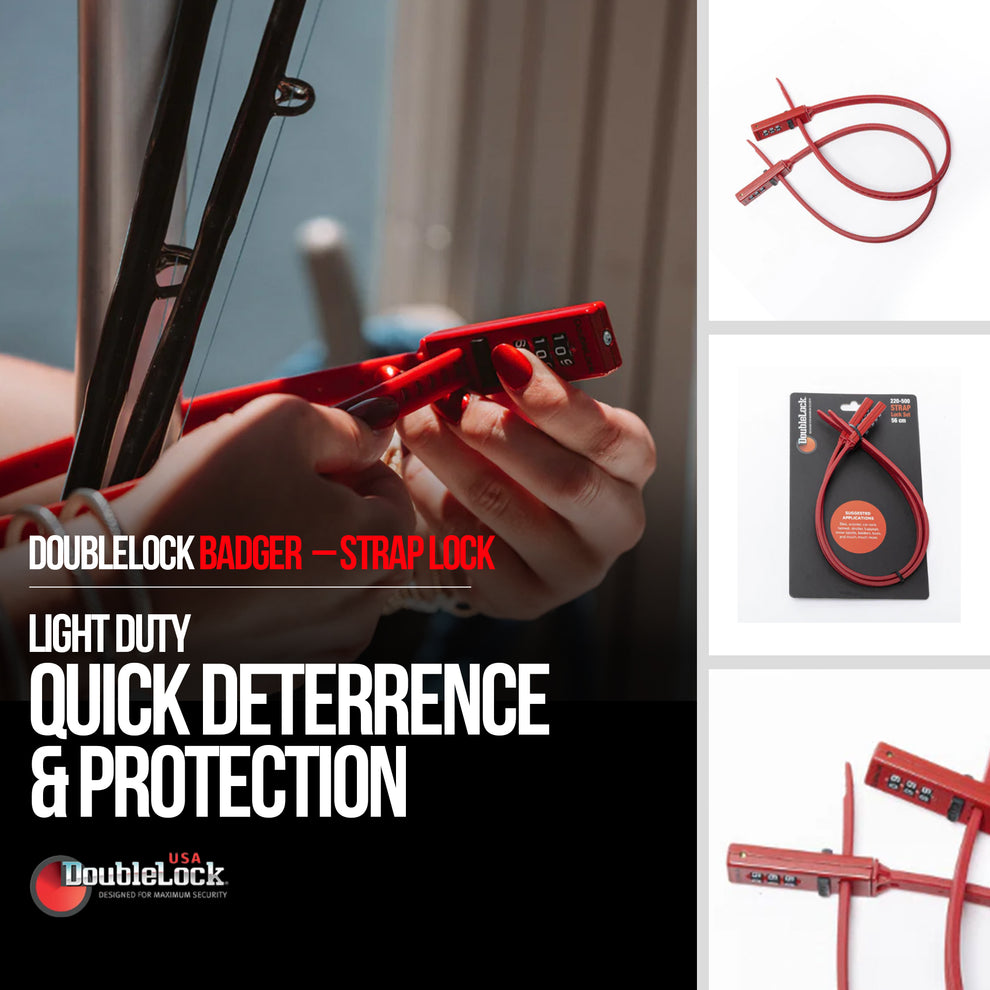 BADGER Strap Locks (x2) | Flexible Strap Locks – DoubleLock USA